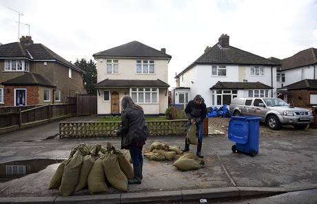 Local Residents Carry Sand Bags Village Editorial Stock Photo - Stock ...