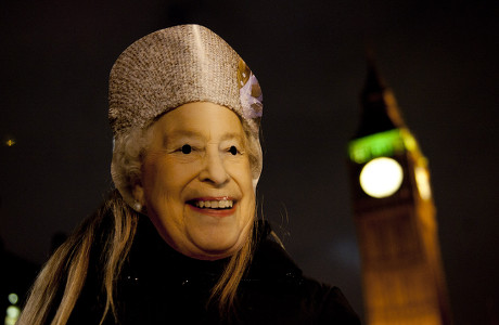 Woman Wearing Queen Elizabeth Ii Mask Editorial Stock Photo - Stock ...