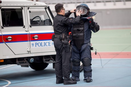Hong Kong Police Bomb Disposal Protective Editorial Stock Photo - Stock ...