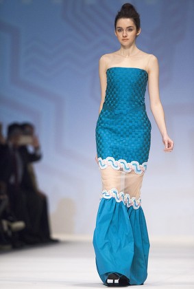 Model Presents Creation By Burmese Designer Editorial Stock Photo ...