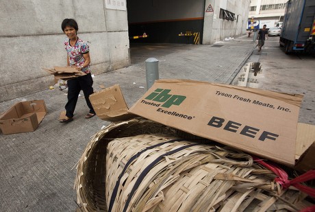 Discarded Us Beef Packaging Back Street Editorial Stock Photo - Stock ...