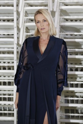 French Model Estelle Lefebure Presents Creation Editorial Stock Photo ...