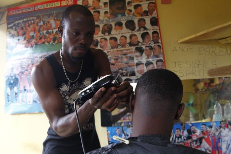 Barber Lokpo Babo Lazarus Cuts Hair Editorial Stock Photo - Stock Image ...