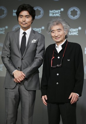Japanese Conductor Seiji Ozawa R Poses Editorial Stock Photo - Stock ...