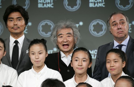 Japanese Conductor Seiji Ozawa Backc Flanked Editorial Stock Photo ...