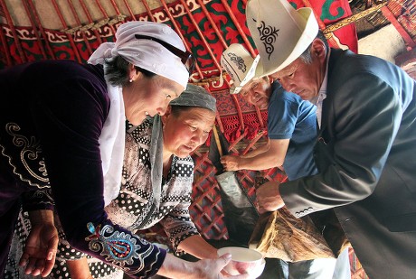 Kyrgyz People Make Kumys Kyrgyz National Editorial Stock Photo - Stock ...