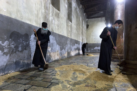 Greek Orthodox Clergy Sweep Dirty Saw Editorial Stock Photo - Stock ...