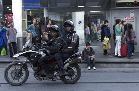 Israeli Riot Police Patrol Central Jerusalem Editorial Stock Photo ...