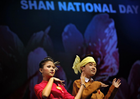 Shan Ethnic Couple Wearing Traditional Dress Editorial Stock Photo ...