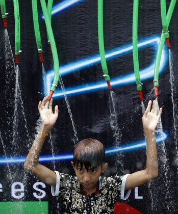 Myanmar Boy Doused Water During Celebration Editorial Stock Photo ...