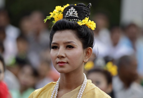 Woman Rakhine Traditional Dress Participates Opening Editorial Stock ...