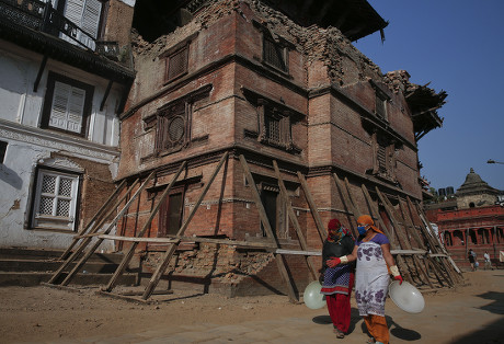 Nepalese Workers Walk Past Premises Hanumandhoka Editorial Stock Photo ...