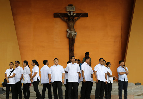 Security Officers Stand Guard Front Altar Editorial Stock Photo - Stock ...