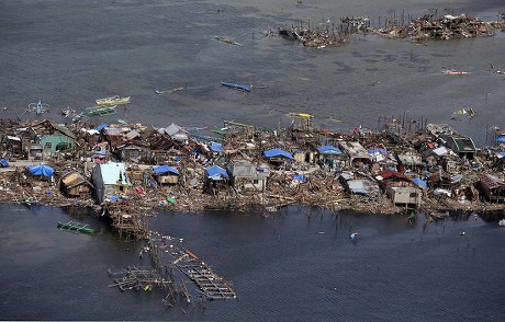 Aerial View Super Typhoon Devastated Town Editorial Stock Photo - Stock ...