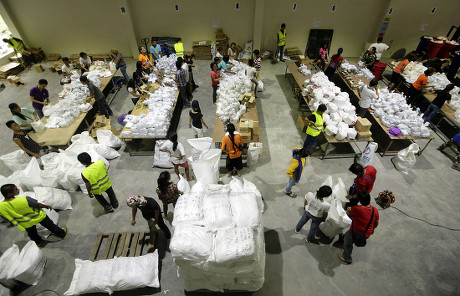 Volunteers Repack Relief Goods Typhoon Affected Editorial Stock Photo ...