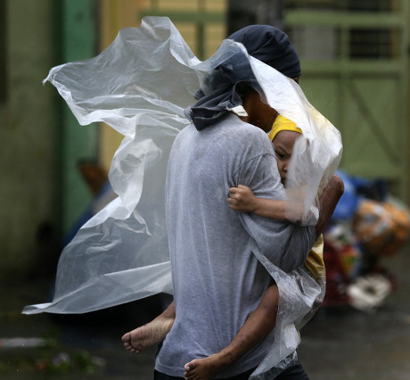 Filipino Father His Child Flee Strong Editorial Stock Photo - Stock ...