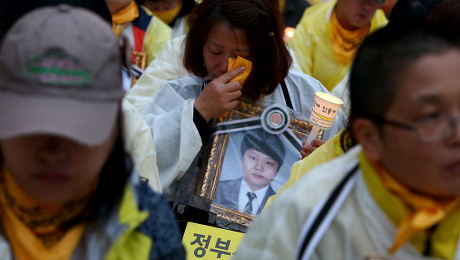 Relative Sewol Ferry Sinking Victim Reacts Editorial Stock Photo ...