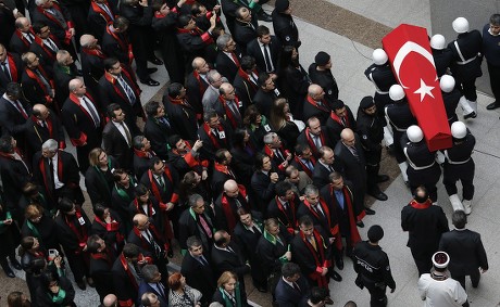 Turkish Lawyers People Salute Front Coffin Editorial Stock Photo ...
