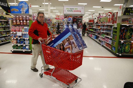 Shopper Pushes Cart Target Store Queensbury Editorial Stock Photo ...