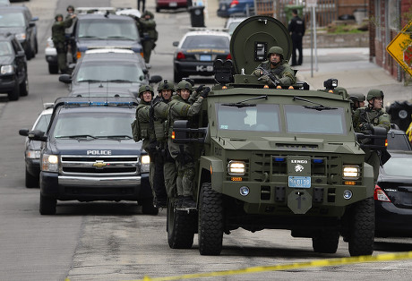 Police Swat Teams Navigate Street While Editorial Stock Photo - Stock ...
