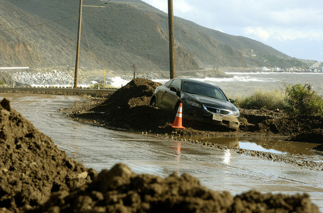 Car Trapped Mud Slides That Closed Editorial Stock Photo - Stock Image ...