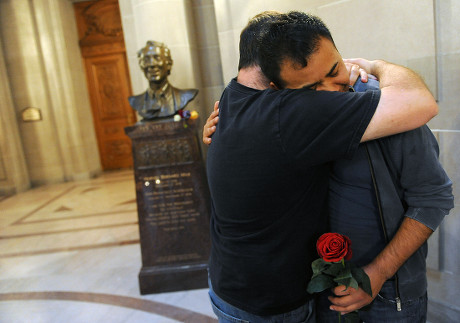 Ricky Alexander L Hugs Juan Bac Editorial Stock Photo - Stock Image ...