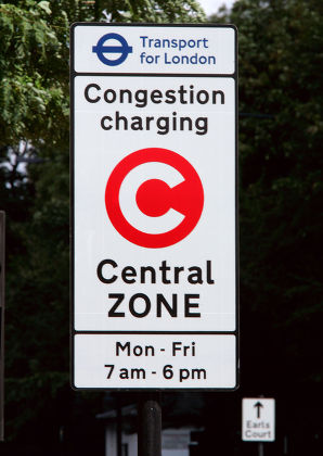 Congestion Charge Sign Editorial Stock Photo - Stock Image | Shutterstock