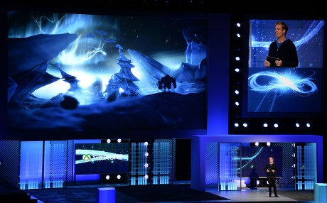 Game Developer David Mccarthy Demonstrates Project Editorial Stock ...