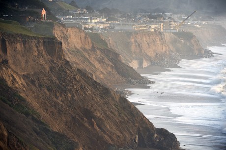 General View Shows Damaged Coastline Crumbling Editorial Stock Photo ...
