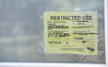 Yellow Tagged Sign Tapped Window House Editorial Stock Photo - Stock ...