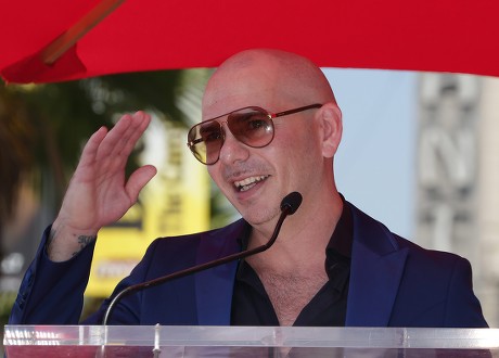 Cubanamerican Singer Pitbull Speaks During Ceremony Editorial Stock ...