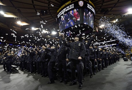 Police Recruits Throw Gloves Air Officially Editorial Stock Photo ...