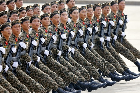 Vietnamese Army Sappers March During Parade Editorial Stock Photo ...