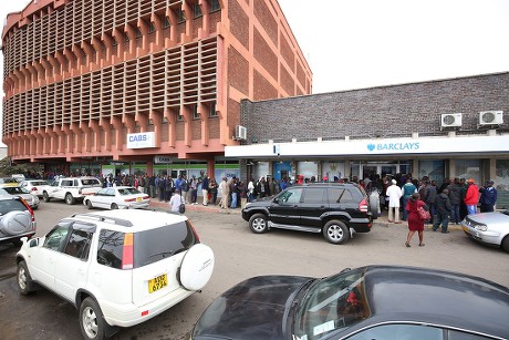 Customers Wait Queue Outside Barclays Bank Editorial Stock Photo ...
