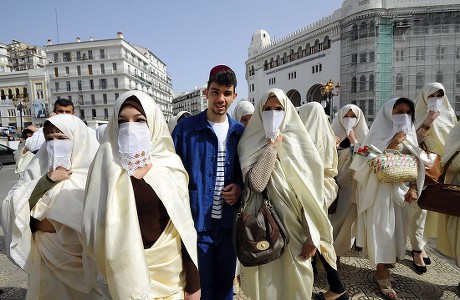 Algerian Women Wear Traditional Veils Called Editorial Stock Photo ...