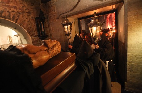 Black Penitents Walk Icon Jesus Christ Editorial Stock Photo - Stock ...