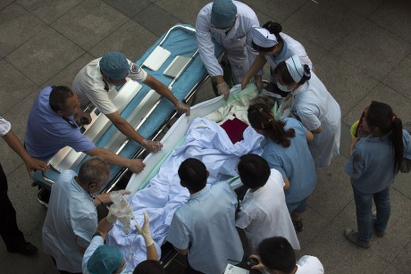 Medical Staff Move Out Severely Burnt Editorial Stock Photo - Stock ...