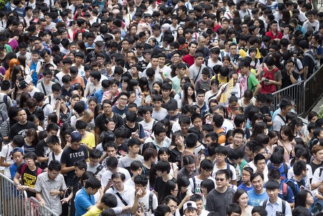 People Queue Outside Exhibition Centre Attend Editorial Stock Photo ...