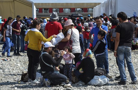 Migrants Smile After They Cross Border Editorial Stock Photo - Stock ...