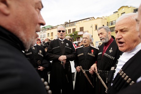 Georgian Men Wearing Traditional Attire Sing Editorial Stock Photo ...