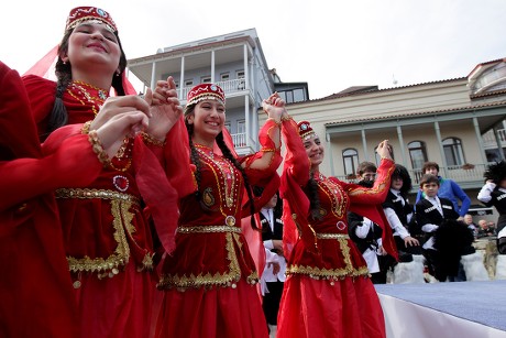 Azerbaijanian Young Musicians Wearing Traditional Attire Editorial ...
