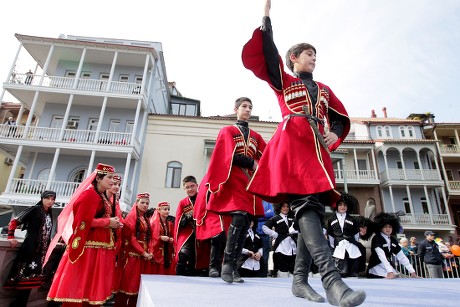 Azerbaijanian Young Musicians Wearing Traditional Attire Editorial ...