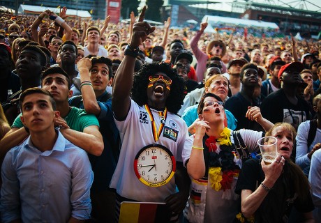 German Soccer Fans Watching Fifa World Editorial Stock Photo - Stock ...