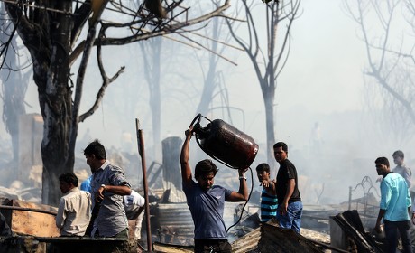 Man Carries Gas Cylinder Site Where Editorial Stock Photo - Stock Image ...