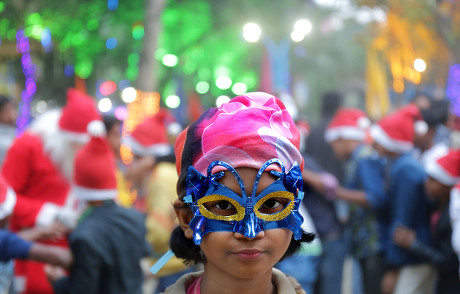 Indian Girl Wears Mask She Poses Editorial Stock Photo - Stock Image | Shutterstock