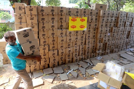 Vendor Stacks Maggi Boxes Warehouse Bhopal Editorial Stock Photo ...