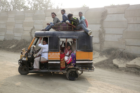 Indian People Travel Tempo On Way Editorial Stock Photo - Stock Image ...