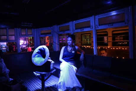 Visitor Sits Parked Musical Tram During Editorial Stock Photo - Stock ...