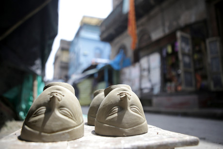Clay Masks Depicting Face Goddess Durga Editorial Stock Photo - Stock ...