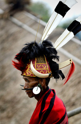 Konyak Naga Tribesman His Traditional Dress Editorial Stock Photo ...